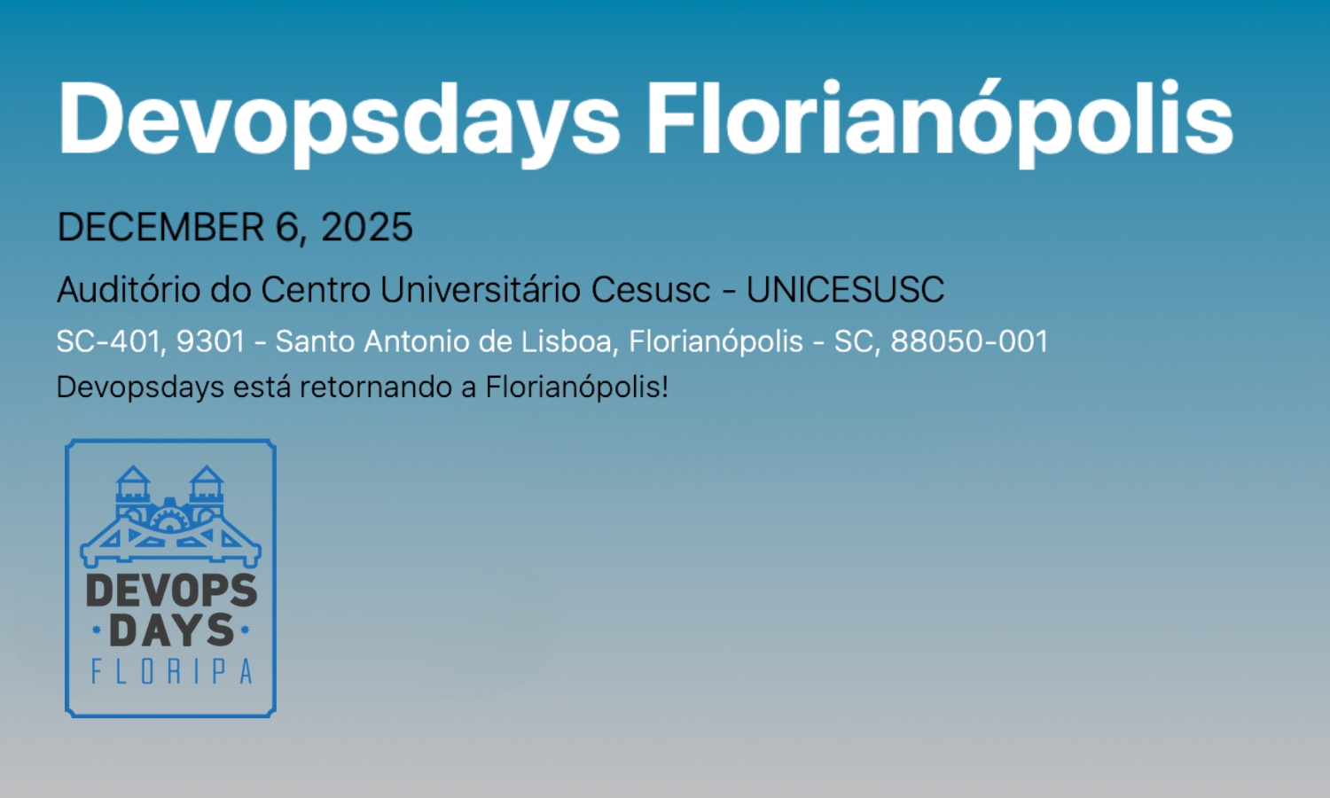 DevOpsDays Florianópolis - Agile Gatherings